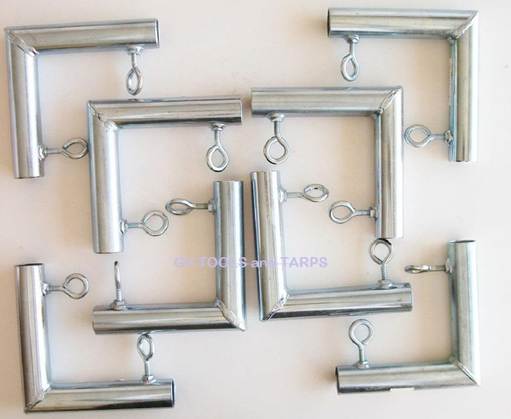 8PC - 1" 2 WAY CORNER CANOPY FITTING (FLB) FREE SHIPPING