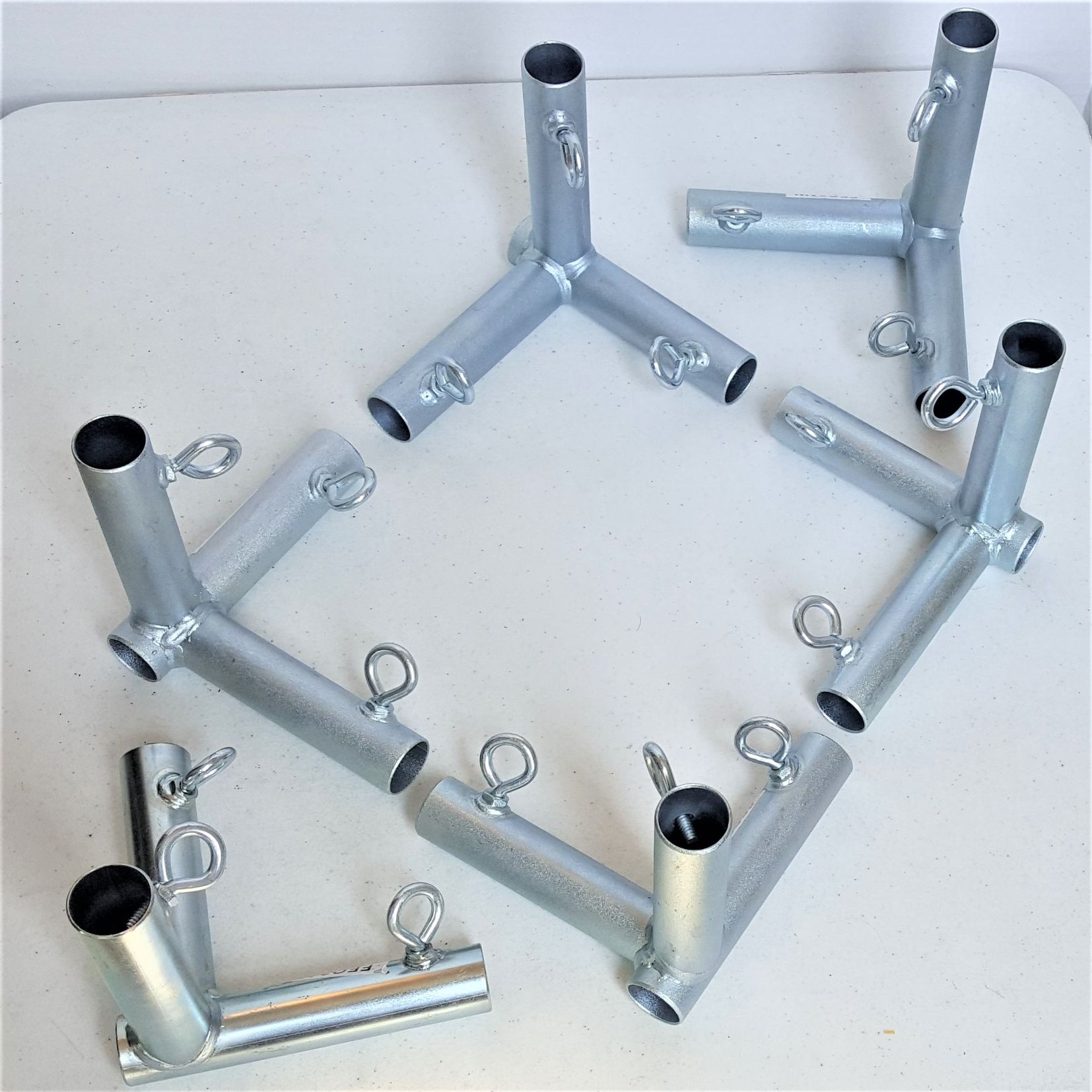 1 5/8" 3 way CORNER SLIDER CANOPY FITTING (FWO3) 1 5/8" pipe-F/S