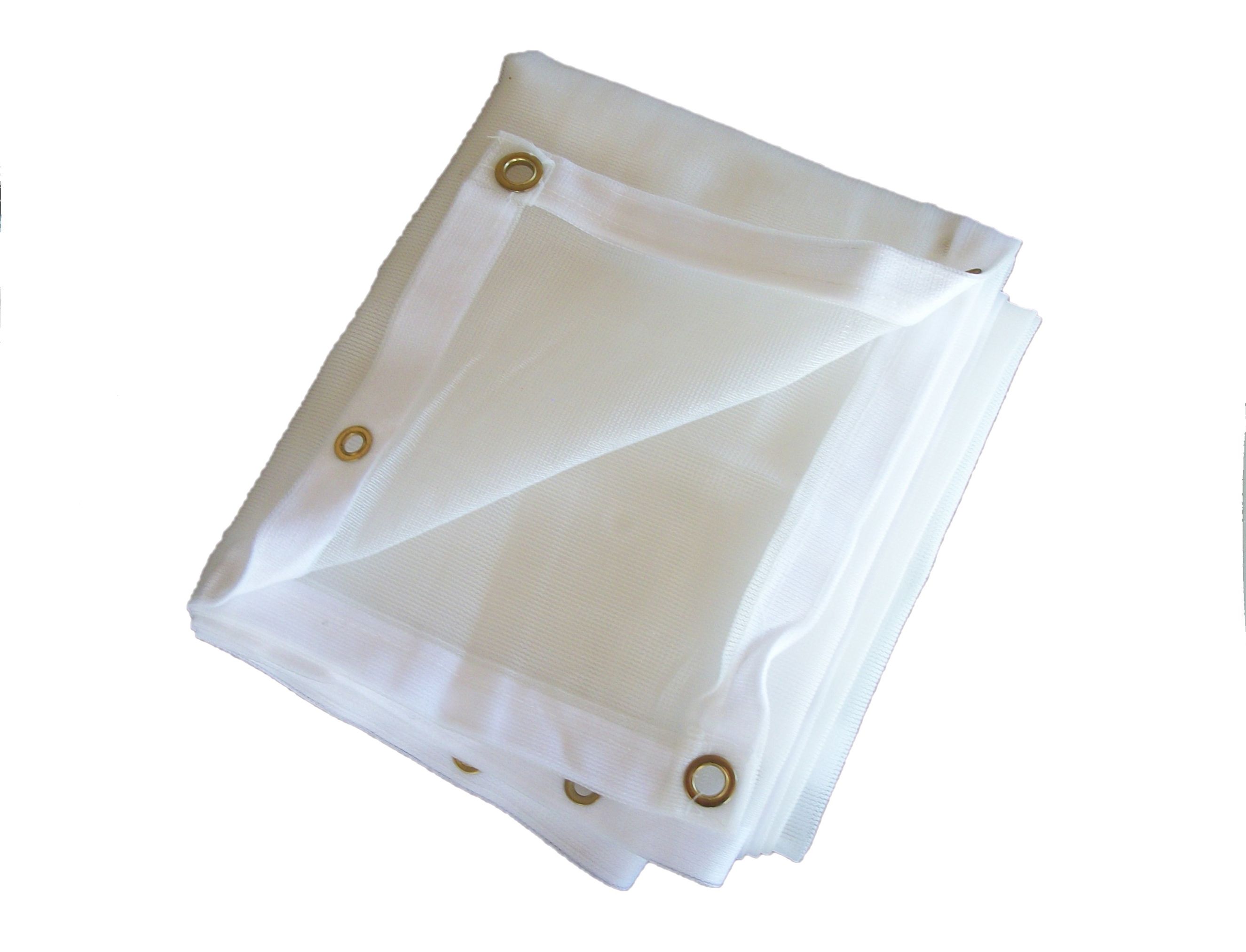 10' X 16' WHITE MESH SCREEN SHADE TARP -Approx. 9'6' x 15'6" ~~F/S